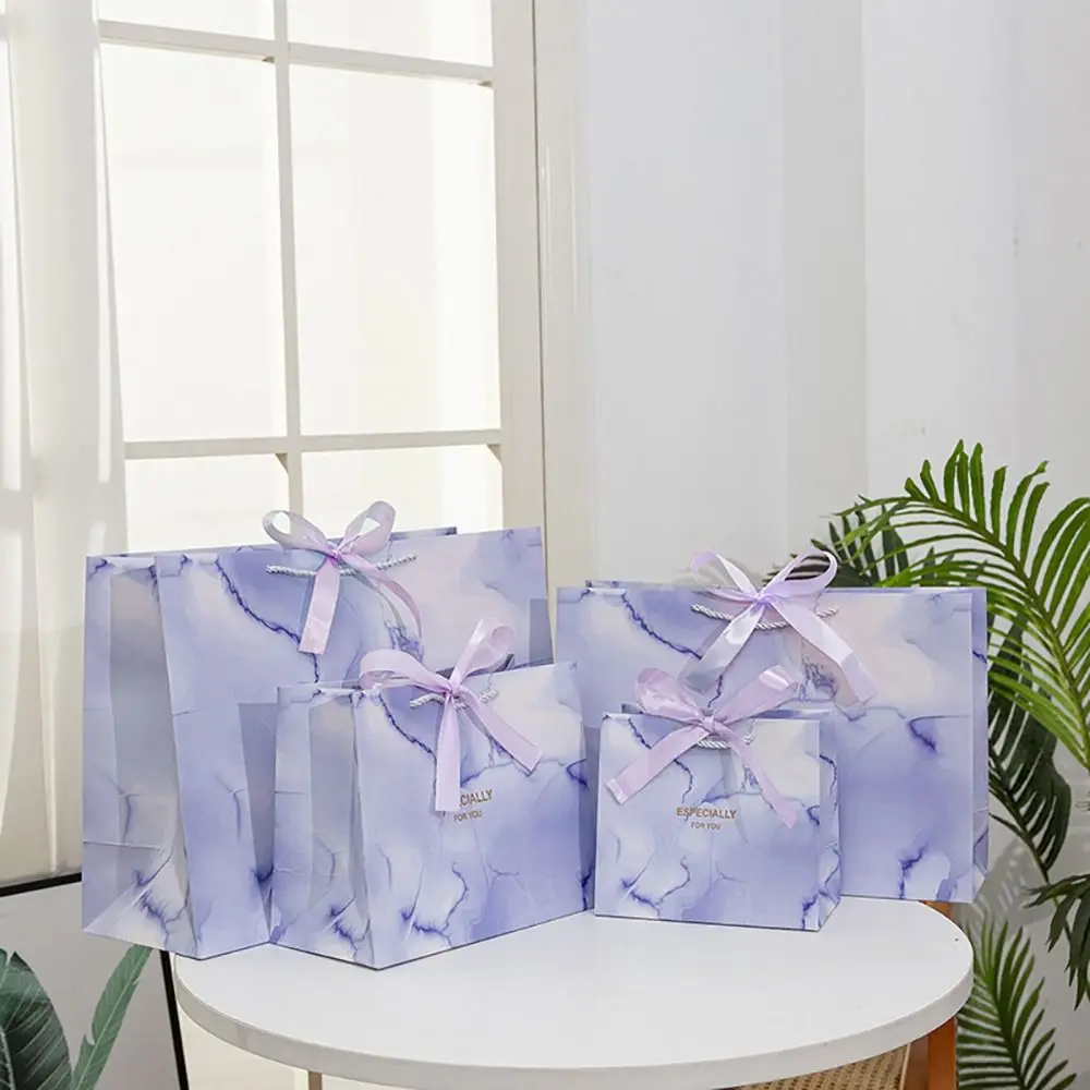 Multi-size-Marble-Printing-Gift-Bag-Creative-Marble-Pattern-Blue-Purple ...