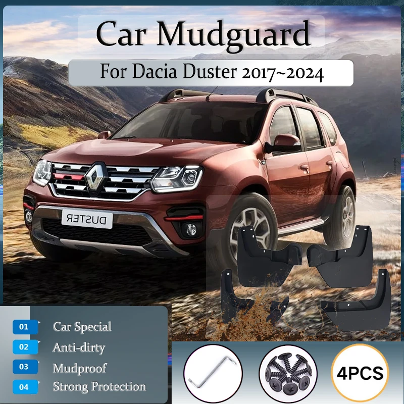 Car-Mudguards-For-Dacia-Renault-Duster-HM-2017-2024-Anti-splash-Wheel ...
