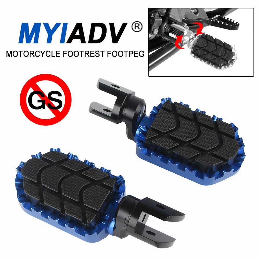 Aluminum Wide Billet Footrest Footpeg Motorcycle Foot Rests Pegs For ...