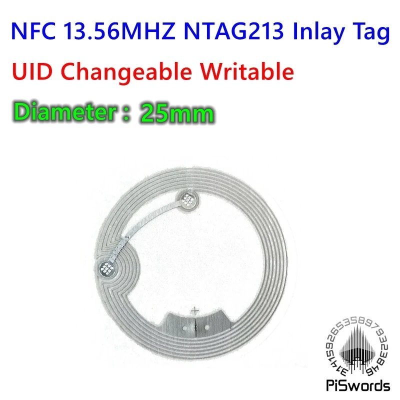 25MM NFC 13.56Mhz Ntag215 Ntag213 Ntag216 N213 N215 N216 UID Changeble ...