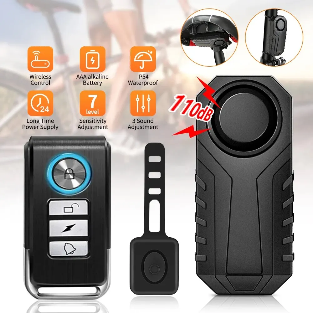 Wireless-Bicycle-Alarm-Remote-Control-Waterproof-Electric-Motorcycle ...