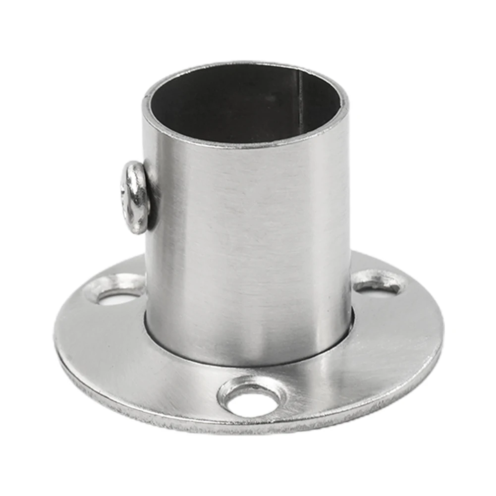 2PCS-19-25mm-Stainless-Steel-Pipe-Bracket-Dia-Tube-Support-Flange-Seat ...