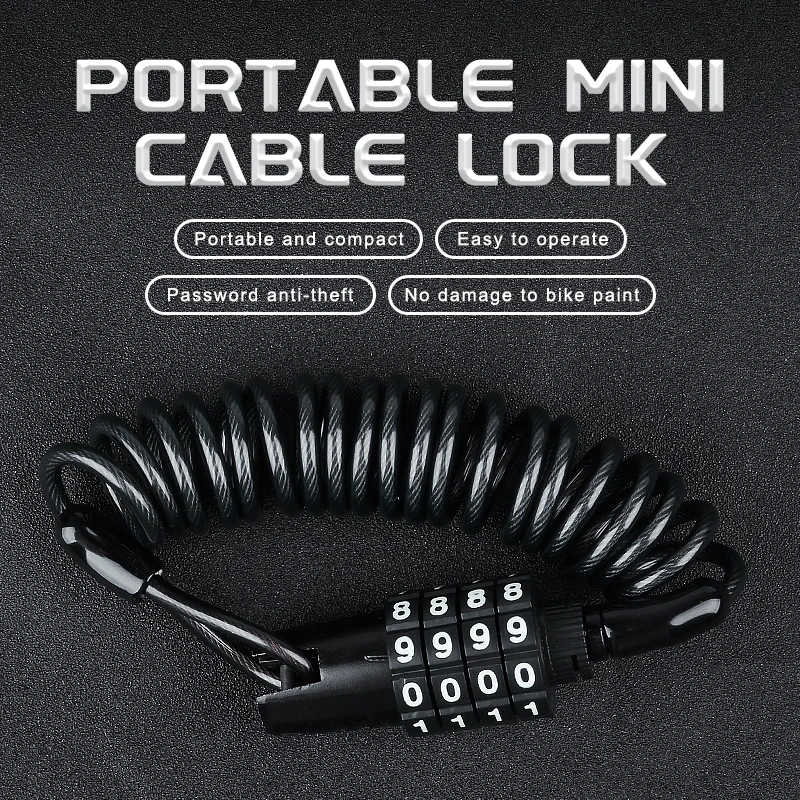 Bike-Lock-Cable-Chain-High-Security-Bike-Password-4-Digit-Resettable ...