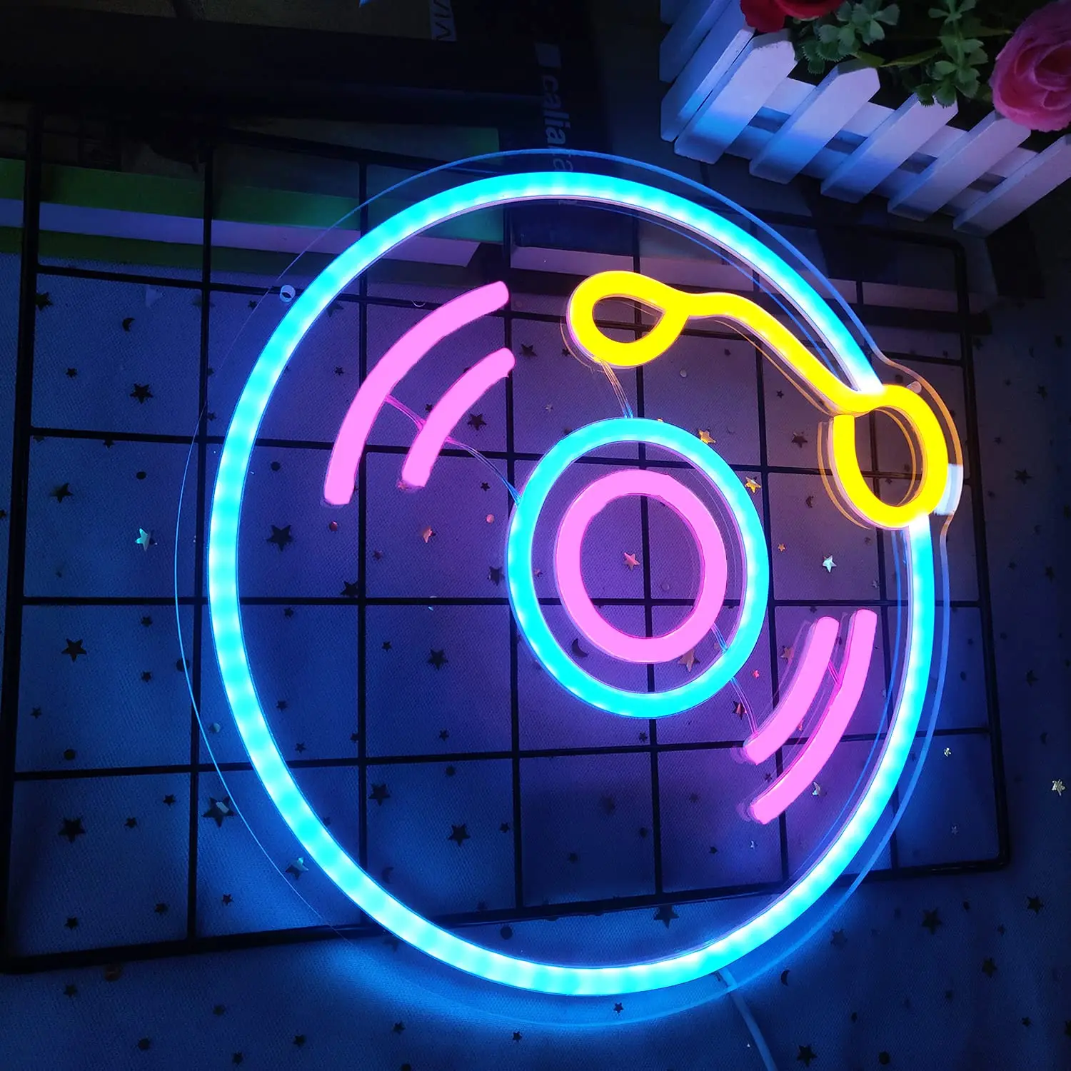 Dimmable-music-neon-light-for-wall-decoration-player-record-sign ...
