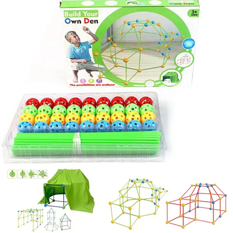 Construction-Fort-Building-Block-Kit-For-Children-Girls-Boys-Build-Your ...