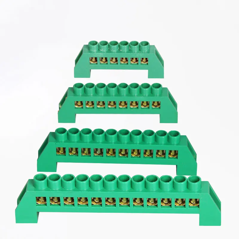 1PCS 6*9 4P/6P/8P/10P/12P Bridge Type Copper Terminal Green Ground Line ...