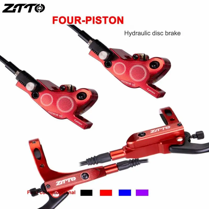ZTTO 알루미늄 합금 MTB 브레이크, 4 피스톤 드라이브 유압 디스크 브레이크, 산악 클램프 브레이크, 자전거 부품 ...