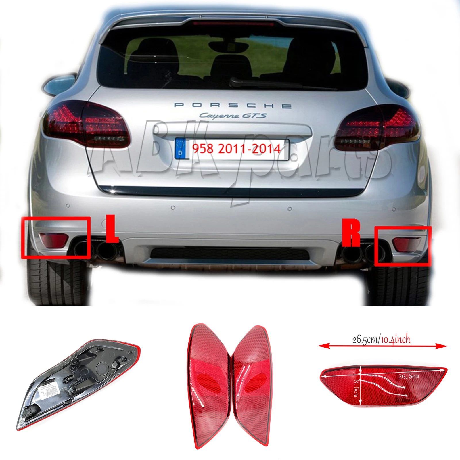 Fit 11-14 L&R Porsche Cayenne 92A 958 Base Turbo GTS S Sport Side Rear ...