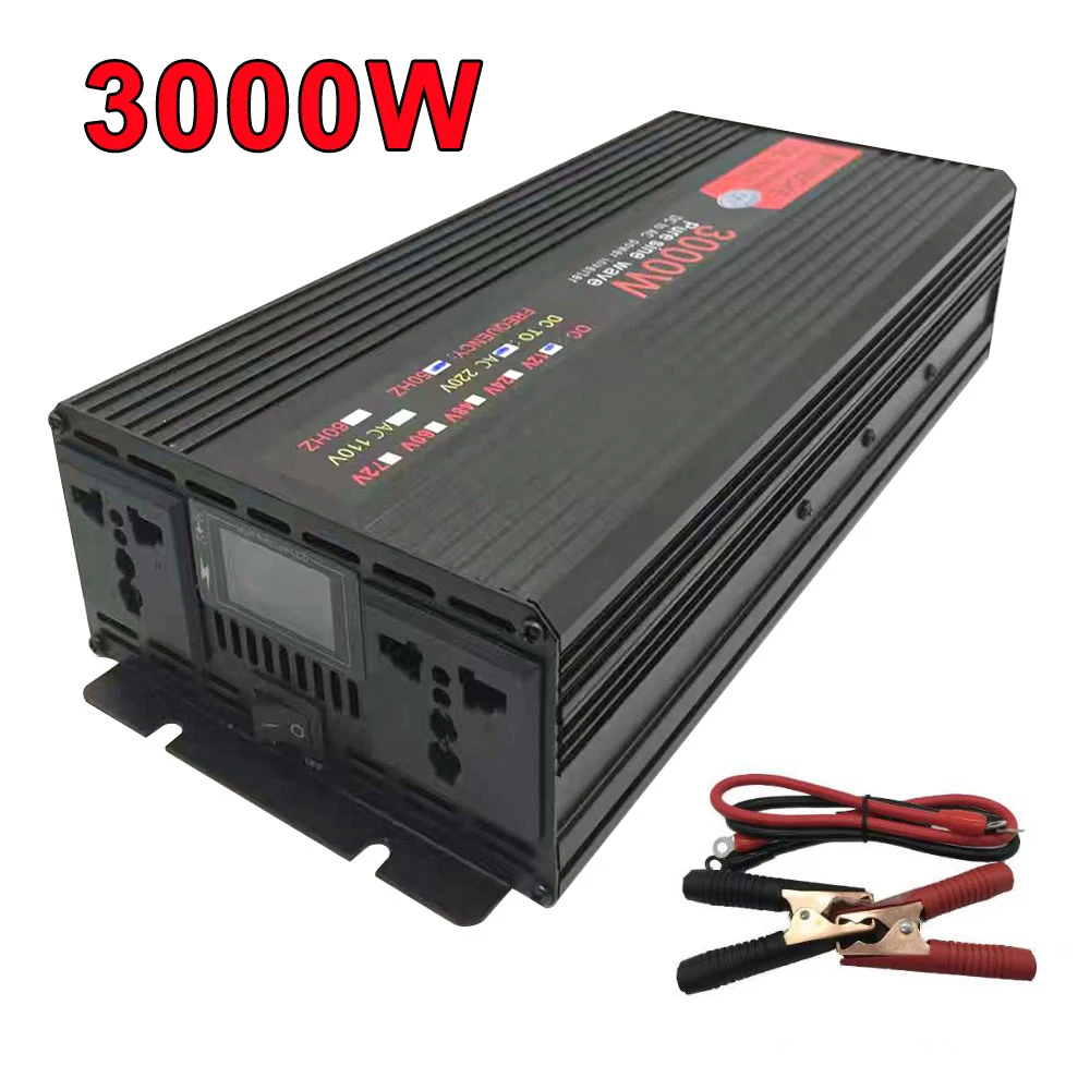 Inversor de onda sinusoidal pura, convertidor portátil de cc 12v a CA 220V 6000W 8000W 2000W ...