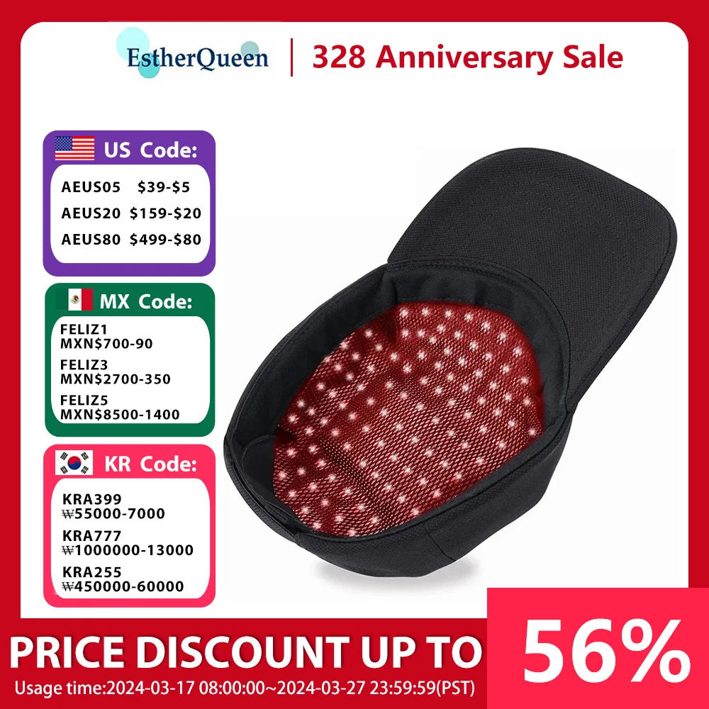 Red-Light-Cap-Infrared-Light-Therapy-with-100-LEDs-3-Wavelengths-430nm ...