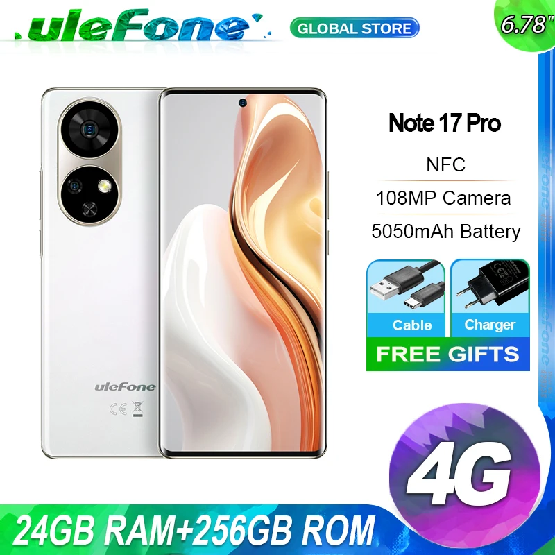 Ulefone-Tela-Curva-AMOLED-Nota-17-Pro-24-GB-RAM-256-GB-ROM-Android-13 ...