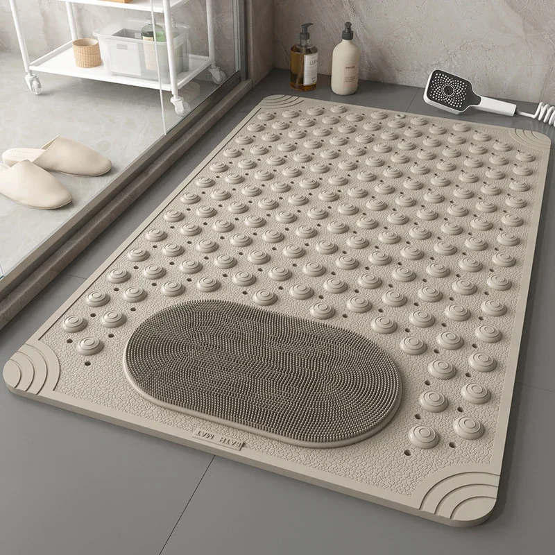 Non-Slip-Bathtub-Mat-PVC-Safety-Shower-Mat-with-Drain-Hole-Bath-Floor ...