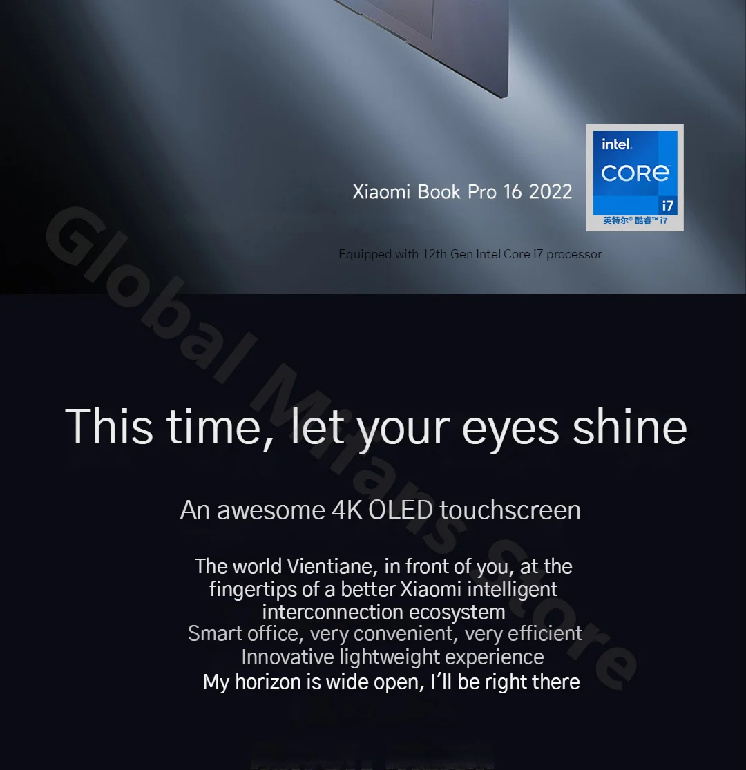 Original Xiaomi Book Pro 16 Laptop 2022 i7-1260P / i5-1240P RTX 2050 ...