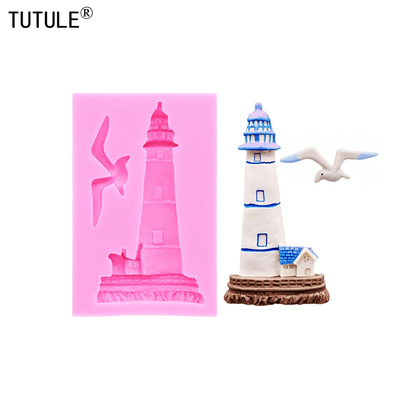 3D Lighthouse resin Clay item jewelry Drip Silicone molds DIY ...