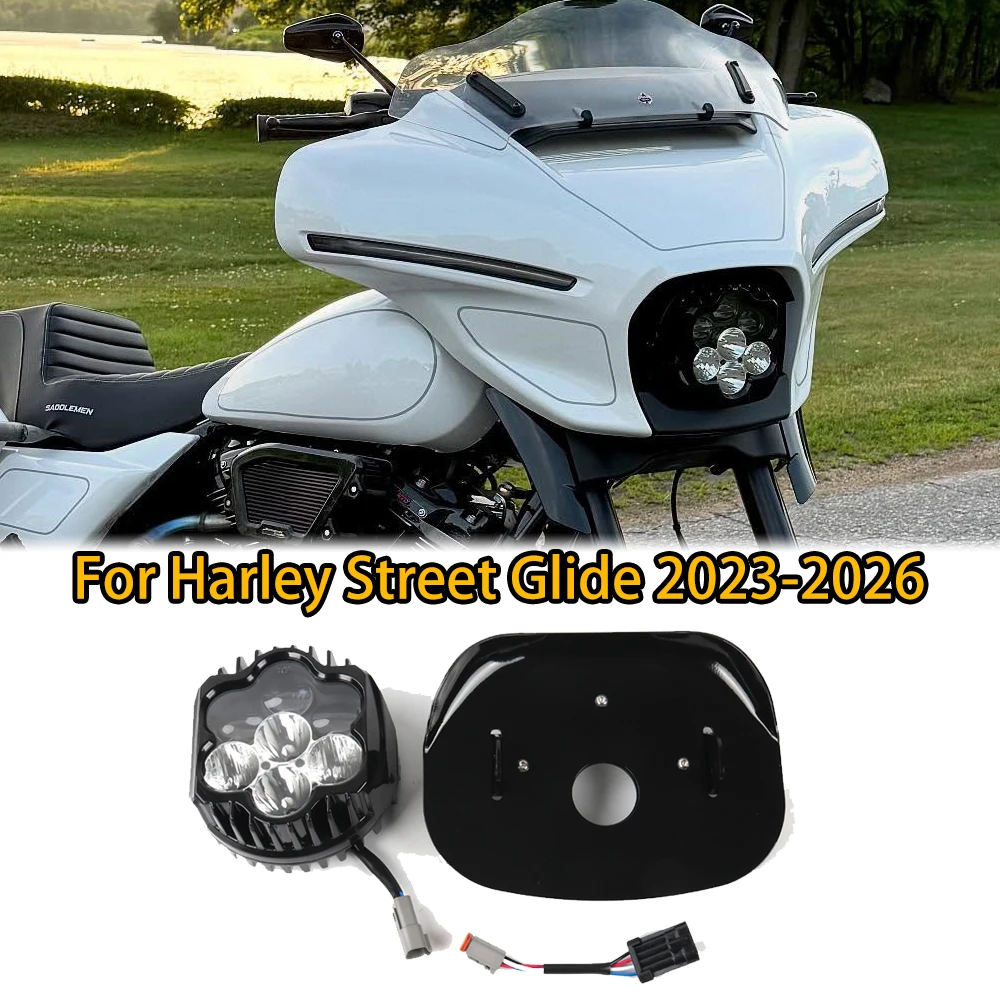 New LED Headlight Assembly Hi/Lo Beam Fit For Harley Street Glide CVO ...
