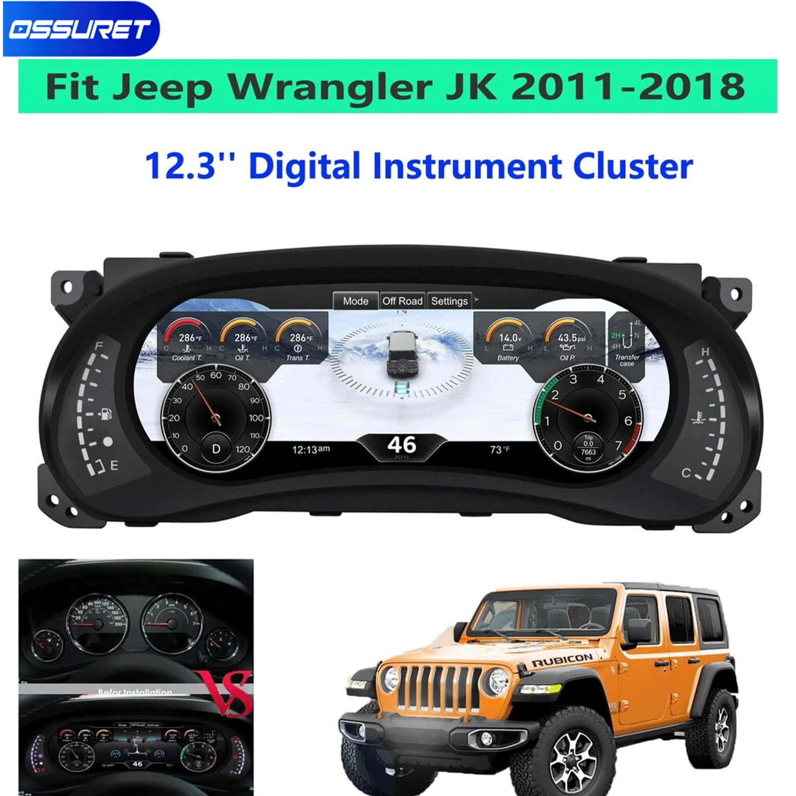 For-Jeep-Wrangler-2011-2018-12-3inch-Digital-Instrument-Cluster-CockPit ...
