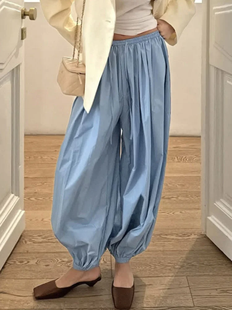 Tossy Summer Fashion Pocket Bloomers Female Trousers Pleated Loose High ...