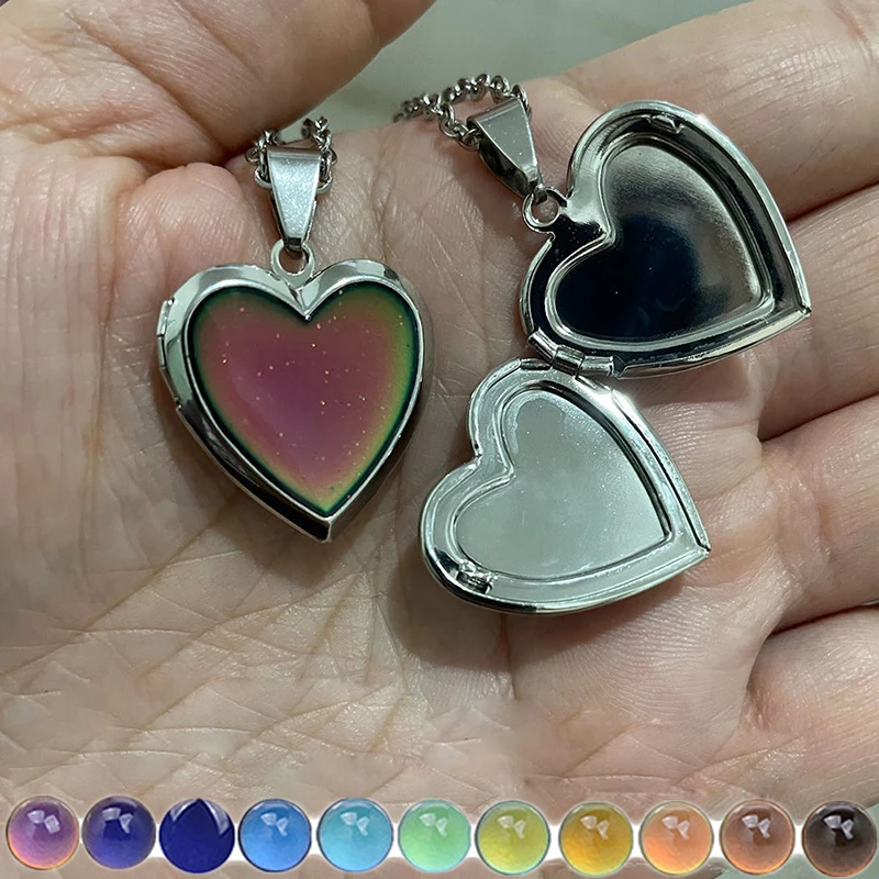2022 Temperature Change Color Mood Necklace Water-Drop Jewelry Smart ...
