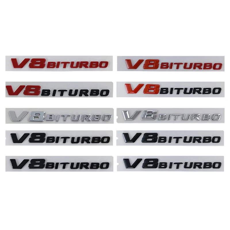 1pcs-ABS-V8BITURBO-Car-logo-letter-sticker-Rear-Bumper-tail-door-trunk ...