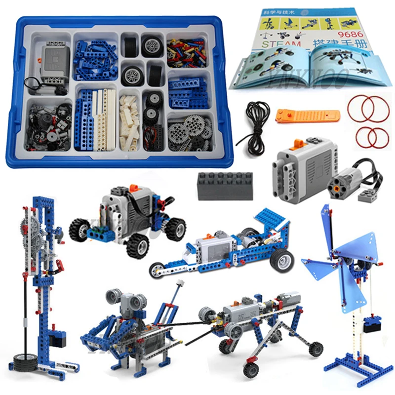 9686-Technical-Parts-MOC-Parts-Educational-DIY-Robot-Building-Blocks-Science-and-Technology ...