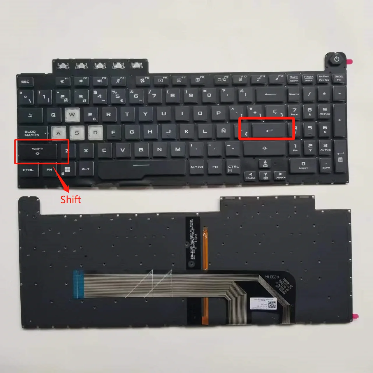 New SP Spanish RGB Backlit For ASUS TUF Gaming F15 FX506 FA506 FA506Q FX506H FX506LI FX506LH F17 ...