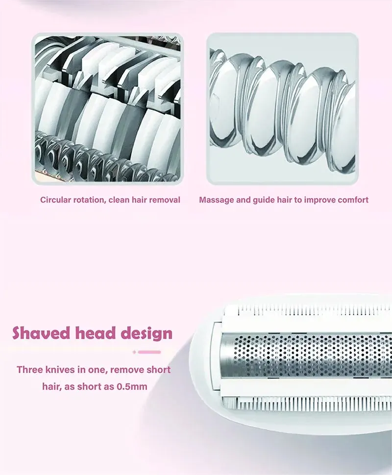 Épilation Épilateur Électrique Balle Rasoir Rechargeable Corps Aine ...