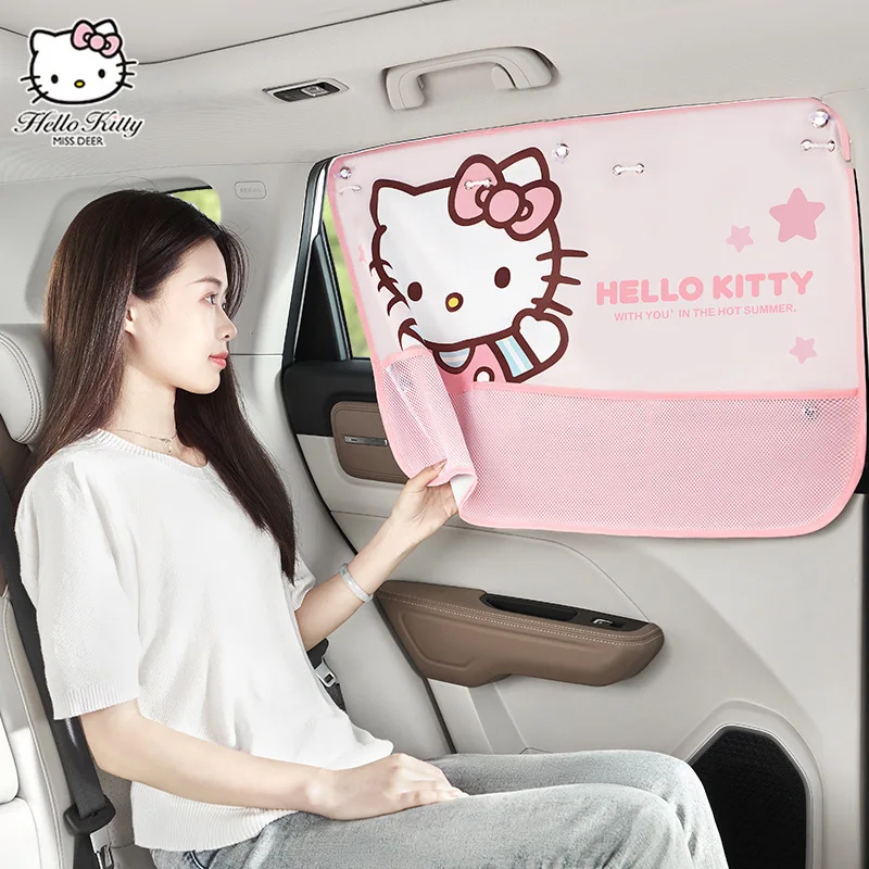 Hello Kitty Car Sunshade Window Insulation Storage Sun Protection ...