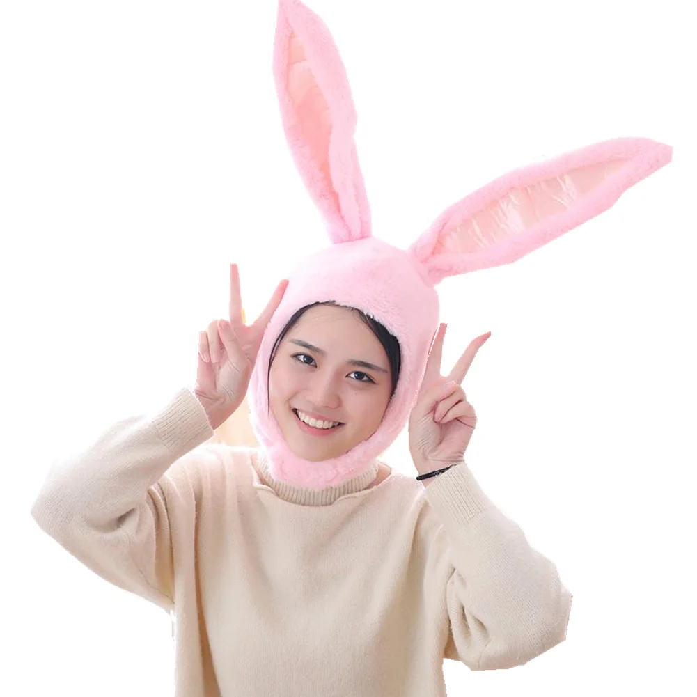 Cute-Cartoon-Girls-Plush-Rabbit-Bunny-Ears-Hat-Earflap-Cap-Head-Warmer ...