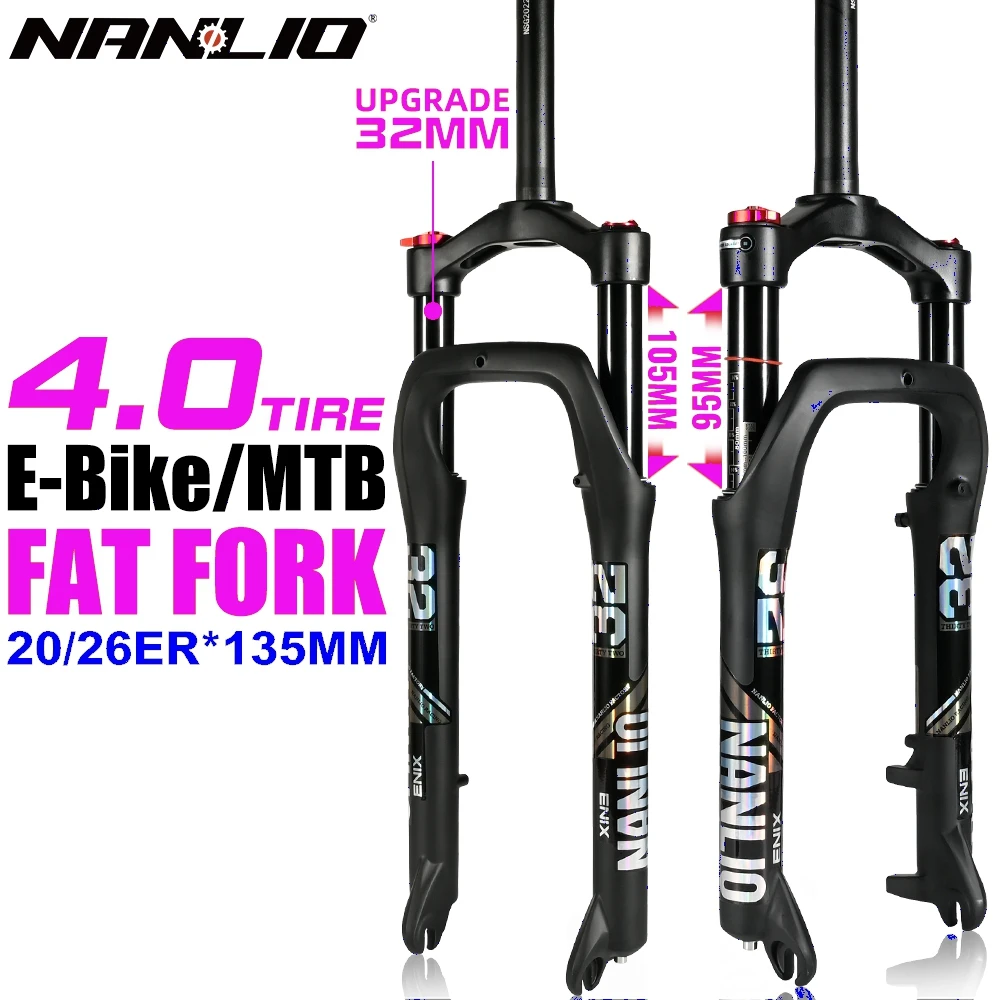 Nanlio-Mountain-Snow-Bike-Fat-Fork-MTB-Bicycle-Suspension-Forks-for-20 ...
