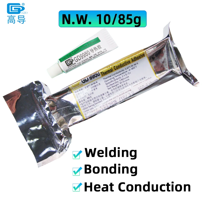 White GD9980 Thermal Conductive Adhesive Cement Glue Silicone Net ...