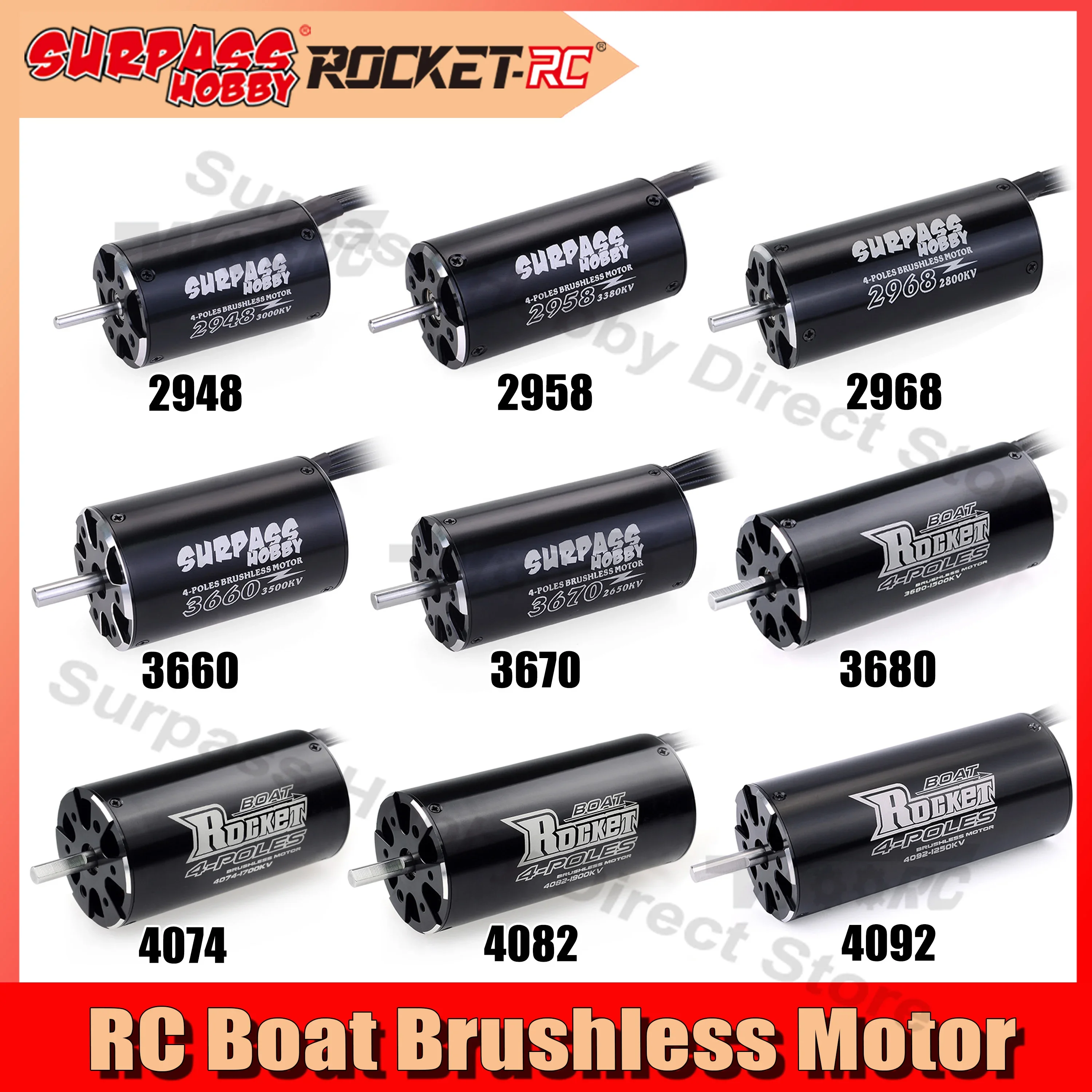 Rocket-RC-2948-2958-2968-3660-3670-3680-4074-4082-4092-Brushless-Motor ...