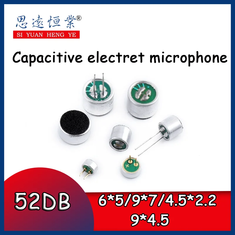 2PCS-Microphone-head-6-5mm-9x7mm-6-2-2-Microphone-with-pin-capacitive ...