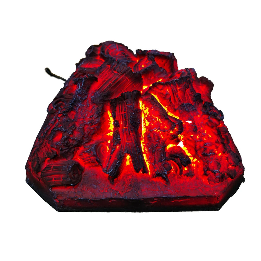 Electric Fireplace Simulation Charcoal Decoration Charcoal Flame Lamp ...