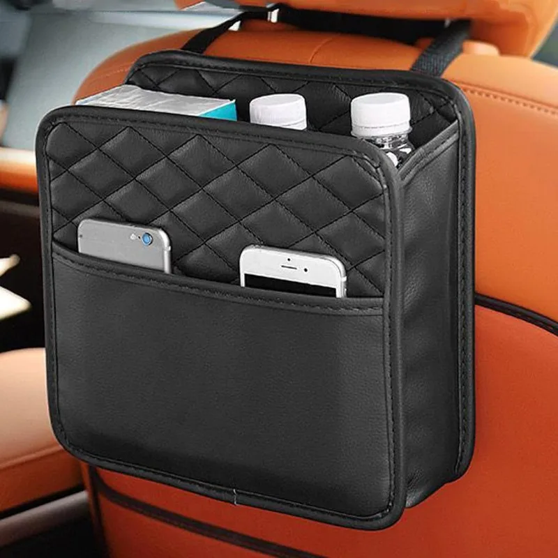 Car-Multifunctional-Storage-Bag-Premium-PU-Leather-Front-and-Front-Seat ...