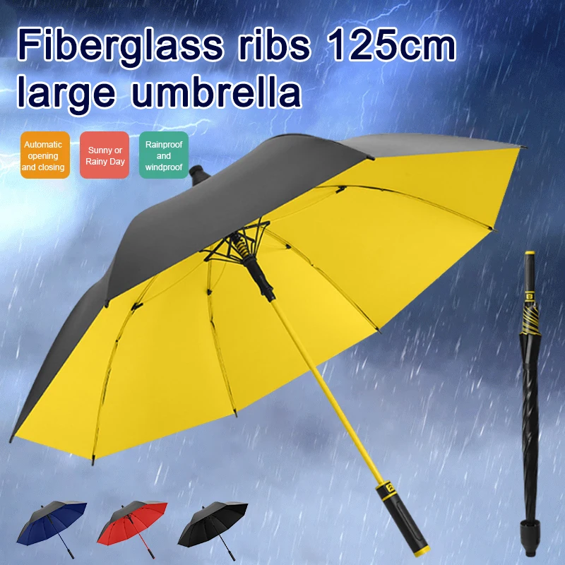 Light Luxury Waterproof Umbrella Home 8-Bone Automatic Long Handle Golf ...