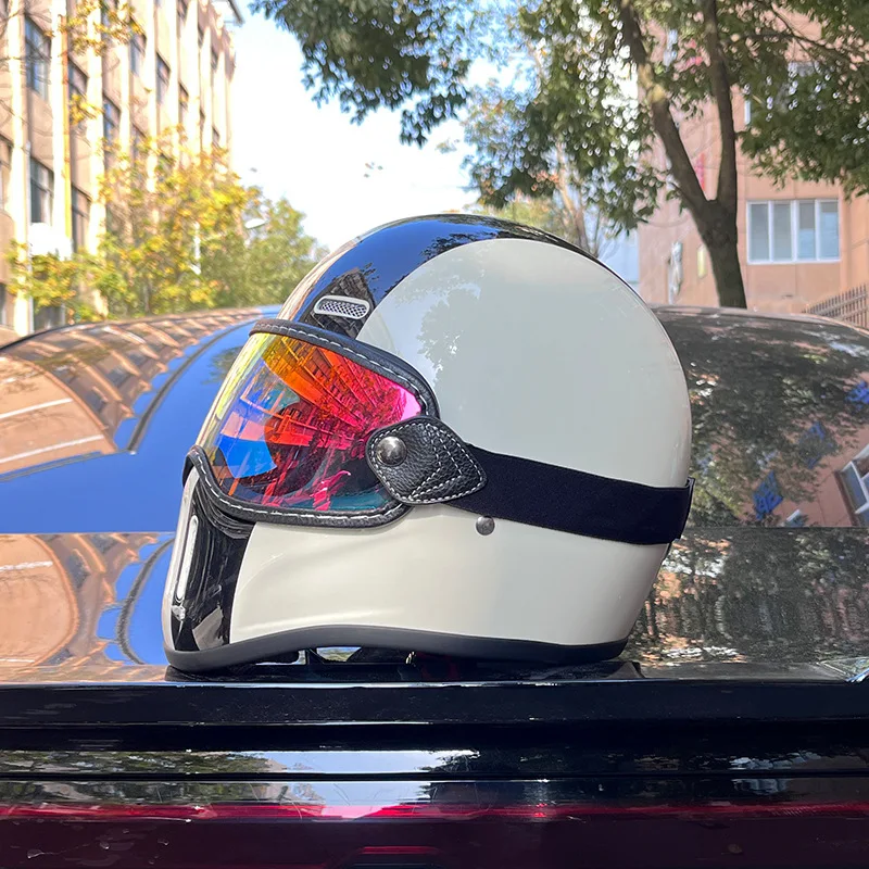 Orz HD Motorcycle Motorcycle Retro Cycling Helmet Goggles Full Helmet ...