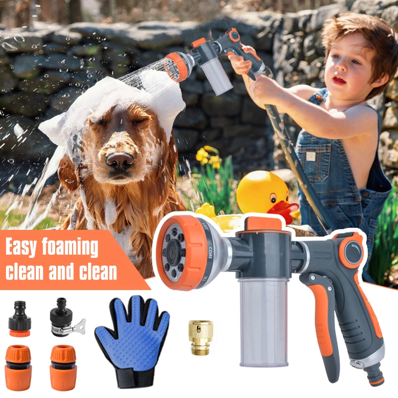 High-Pressure-Sprayer-Nozzle-Hose-Dog-Shower-Gun-Cold-And-Hot-Water ...