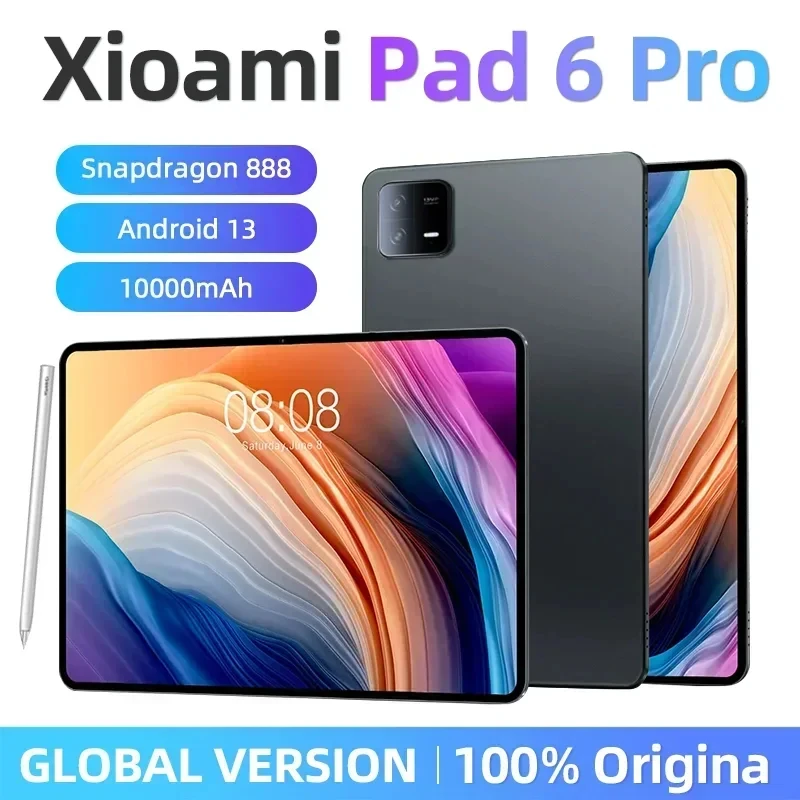Global-Version-2024-Tablet-Android-13-Pad-6-Pro-Snapdragon-888-Octa ...