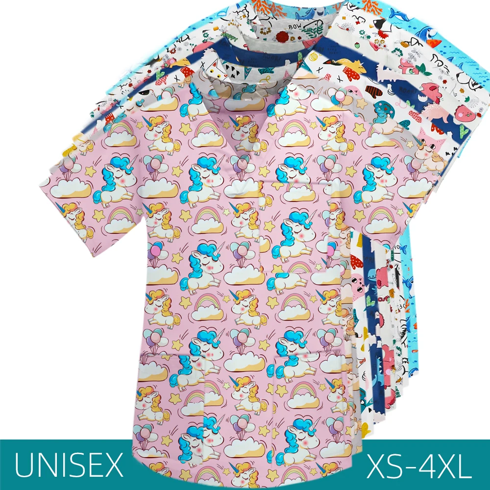 New Santa Scrubs medical uniforms women men Nurse Accessories Clinical ...