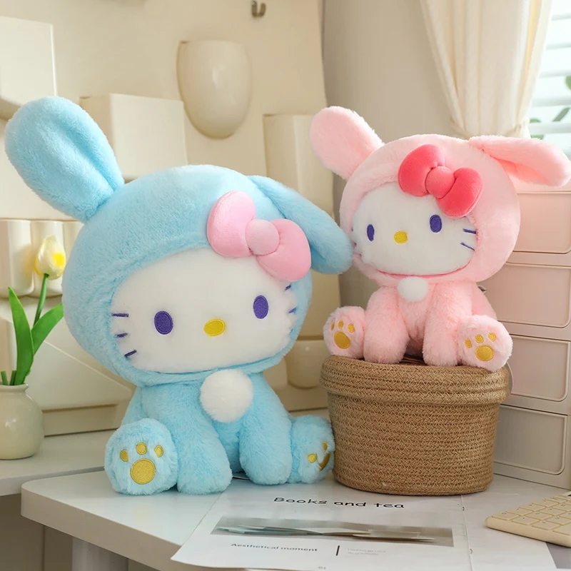 25-33cm-Cute-Hello-Kitty-Turn-into-Rabbit-Plush-Toy-Cuddly-Stuffed ...