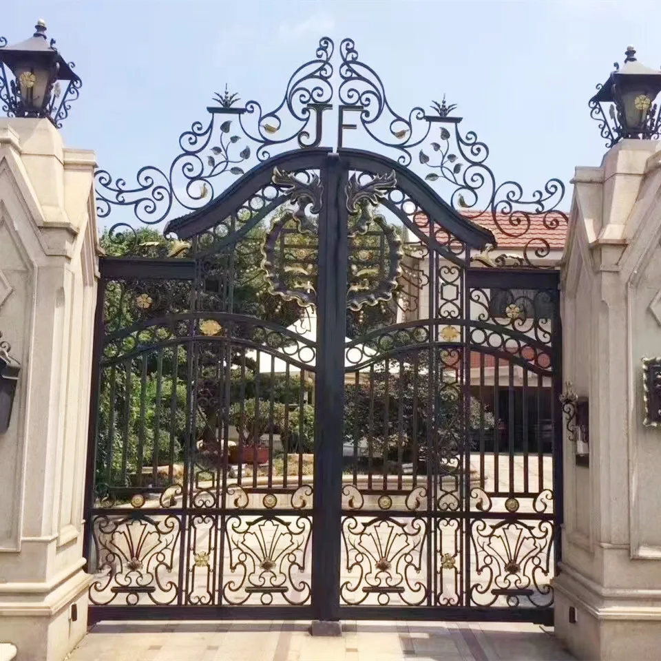 Open Wrought Iron Gates