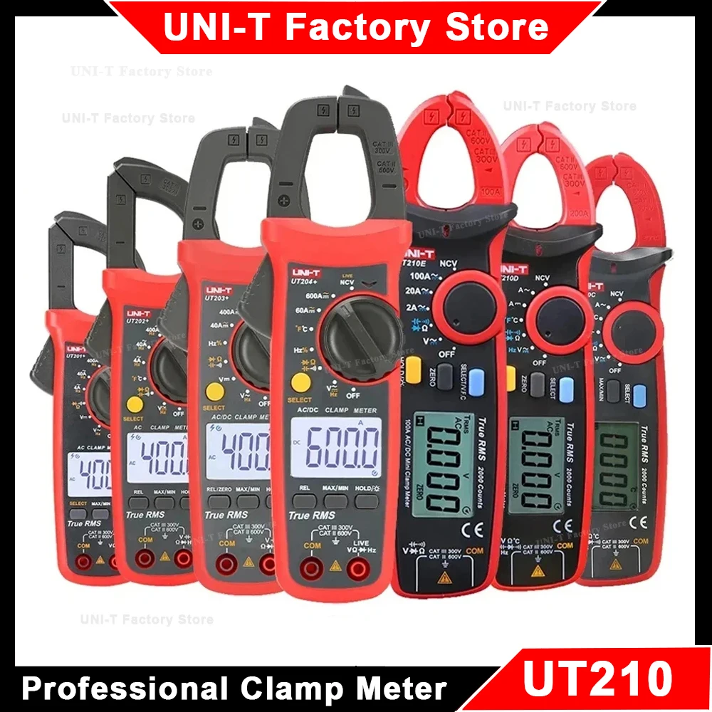 UNI-T-Clamp-Meter-UT202-UT202A-UT203-UT204-Plus-UT210D-UT210E-Digital ...