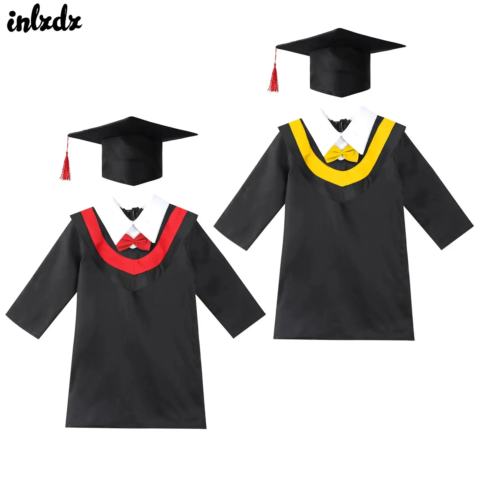 Girls-Boys-Students-Bachelor-Uniform-Robe-with-Tassel-Cap-for-Preschool ...