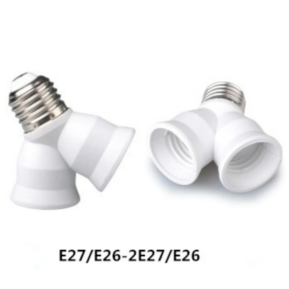 E27-to-2E27-Screw-Lamp-Base-Socket-PBT-1-to-2-Way-E27-Light-Bulb ...
