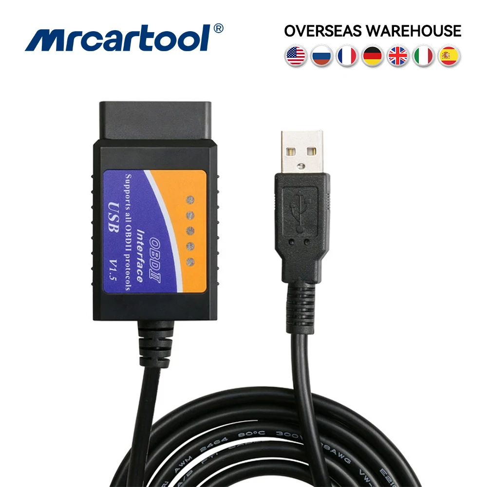 ELM327-V1-5-USB-Plastic-OBD2-Car-Auto-Diagnostic-Tool-OBD-2-Cable ...