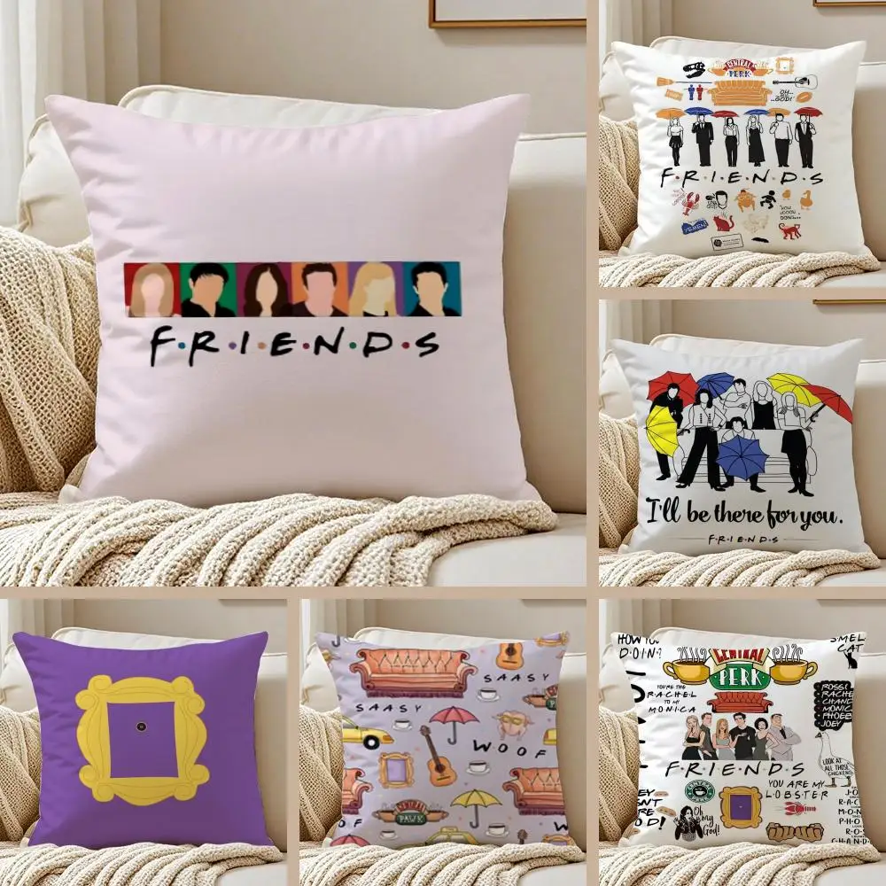 Classic F-Friends TV Show Cushion Cover Silky Short Plush Double-Sided ...
