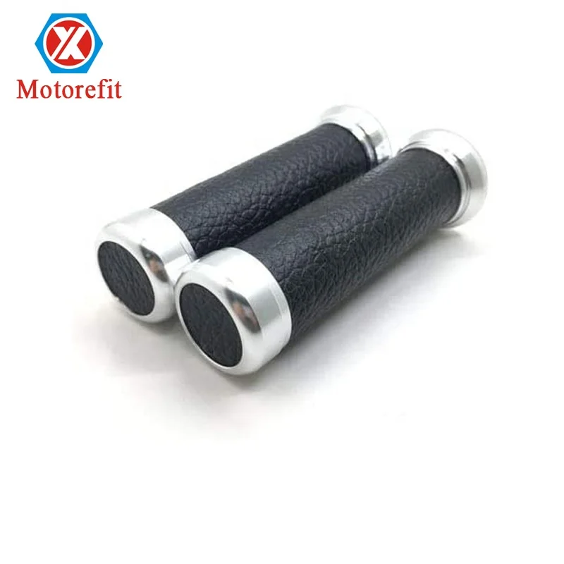 Wholesale 2PC Vintage Motorcycle Handle Grips Universal Leather 22MM ...