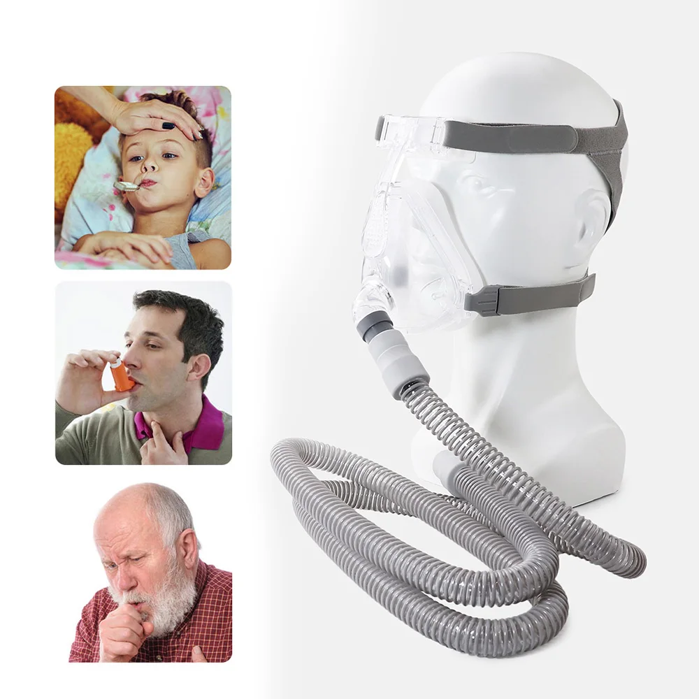 For-CPAP-Full-Face-Mask-Respirator-Ventilator-Headgear-Nose-Mask-Auto ...