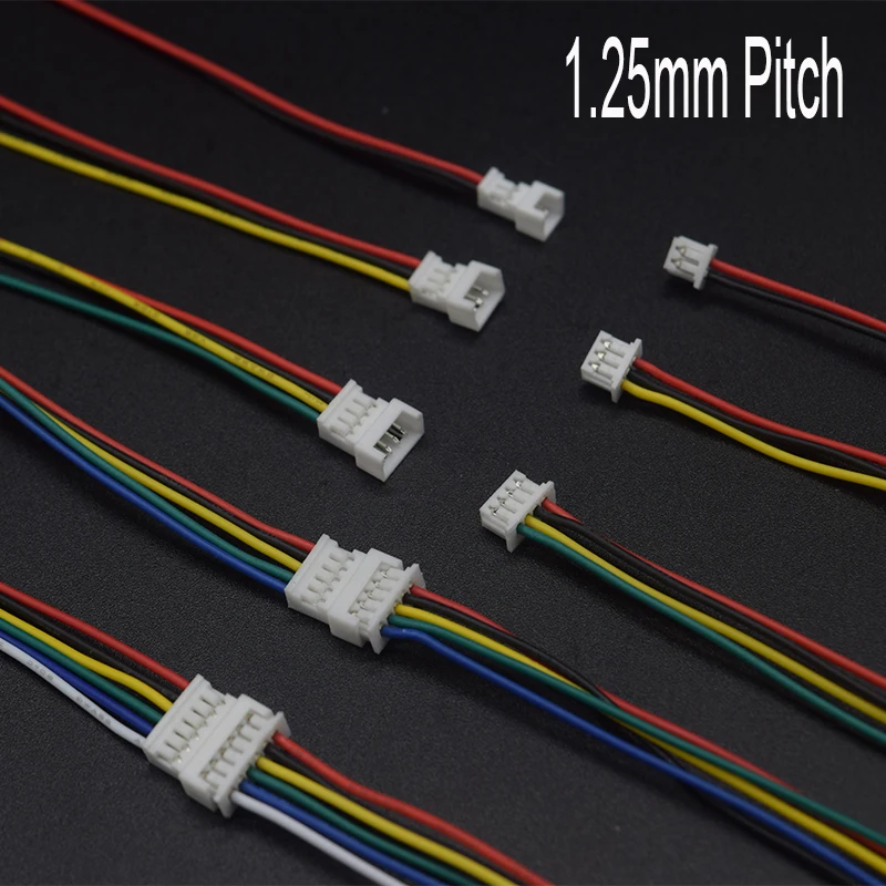 10Pairs JST PH1.25 Male Female Wire Connector Pitch 1.25mm 2P 3P 4P 5P ...