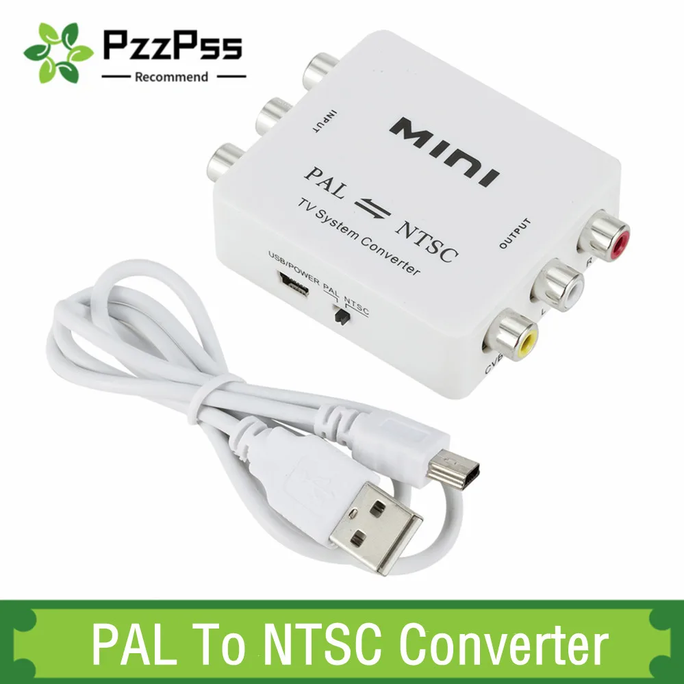 미니 PAL NTSC 양방향 TV 시스템 변환기 스위처, PAL to NTSC NTSC to PAL 듀얼 웨이 TV 복합 연결 ...